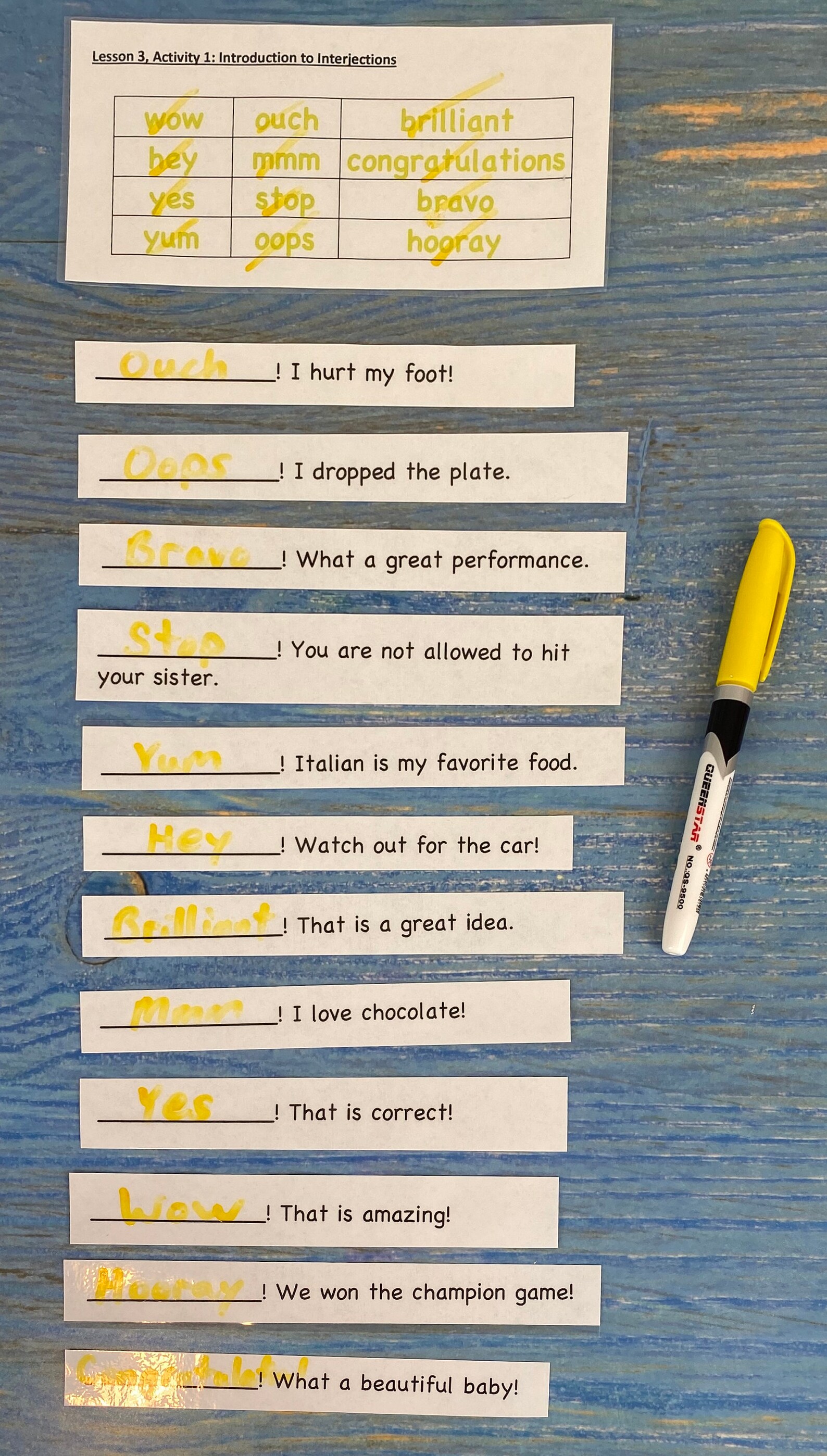 Grammar Set 3 Kit: Pronouns Conjunctions and Interjections - Etsy