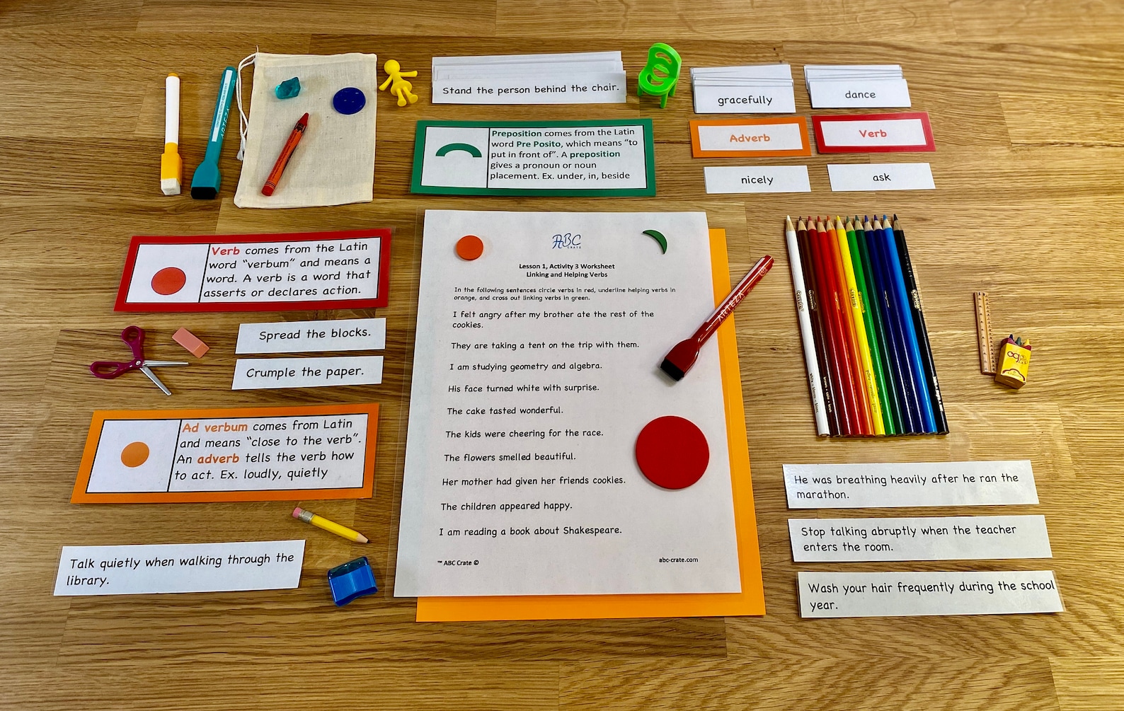 Grammar Kit 2: Verbs, Adverbs, and Prepositions - Etsy