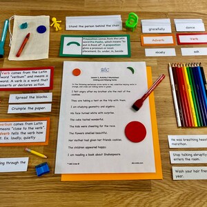 Grammar Kit 2: Verbs, Adverbs, and Prepositions - Etsy