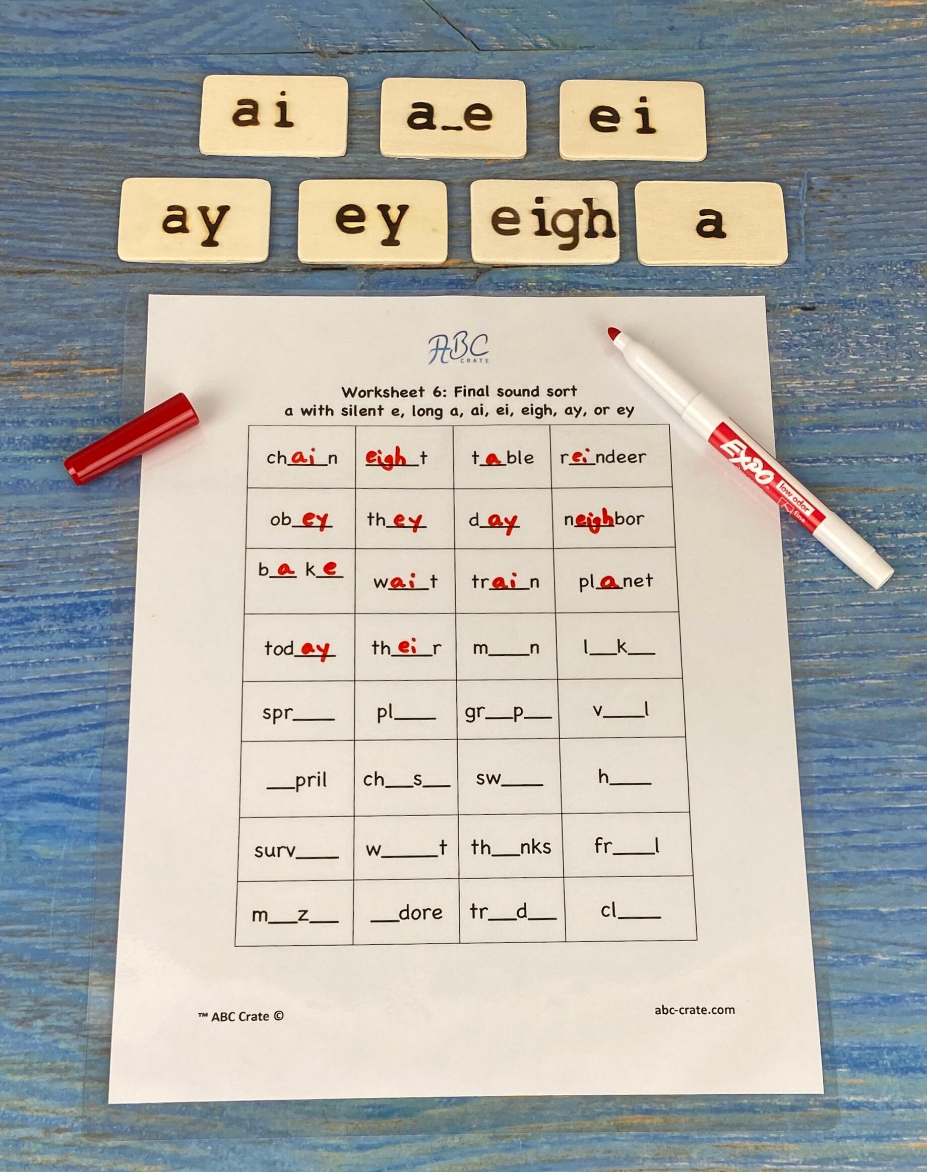 Phonograms Kit 1: a Sounds A Ae Ey Ay a With Silent E - Etsy