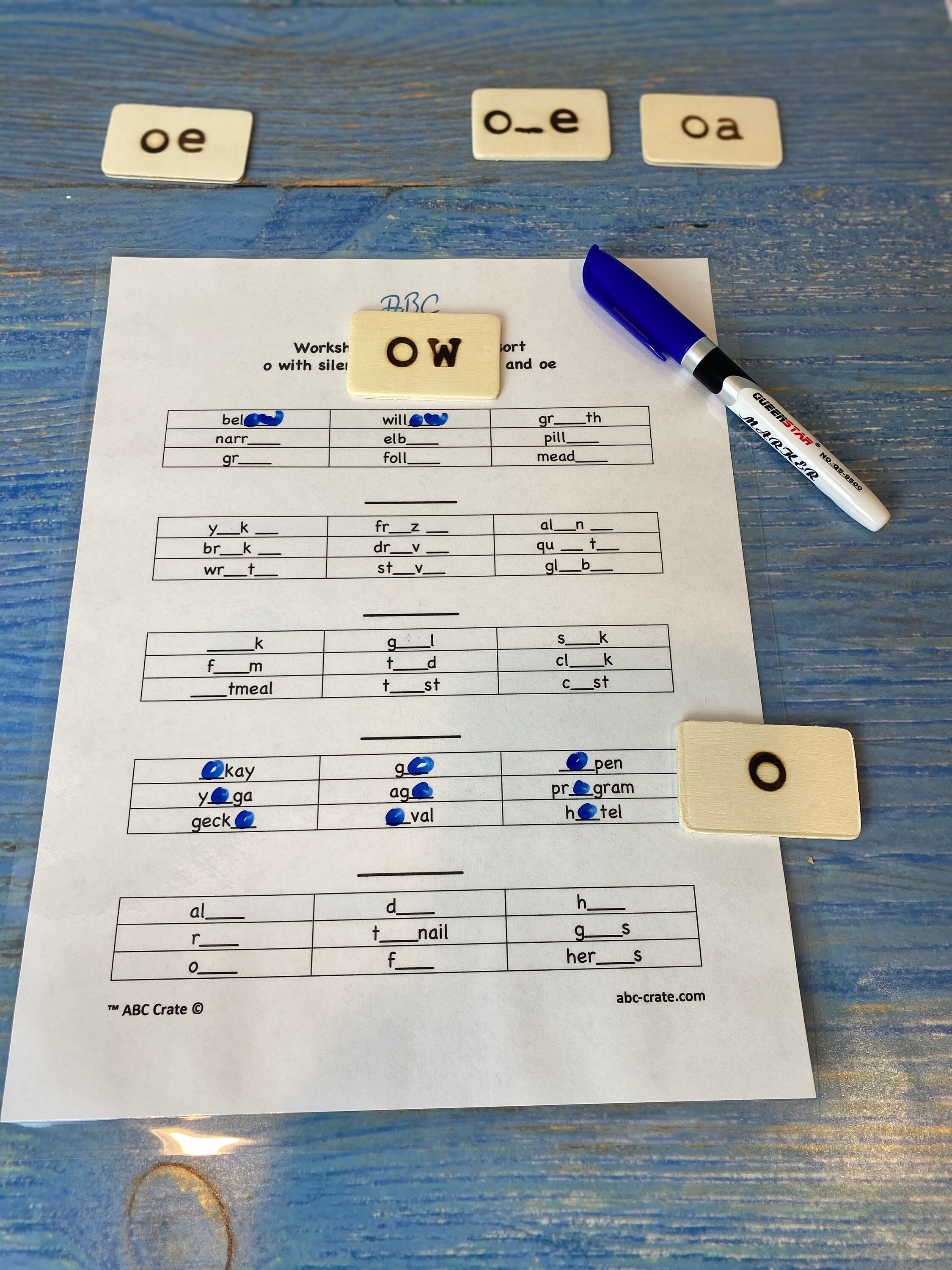 Phonograms Kit 2: o Sounds Ow Oe Oa Long o and O With - Etsy