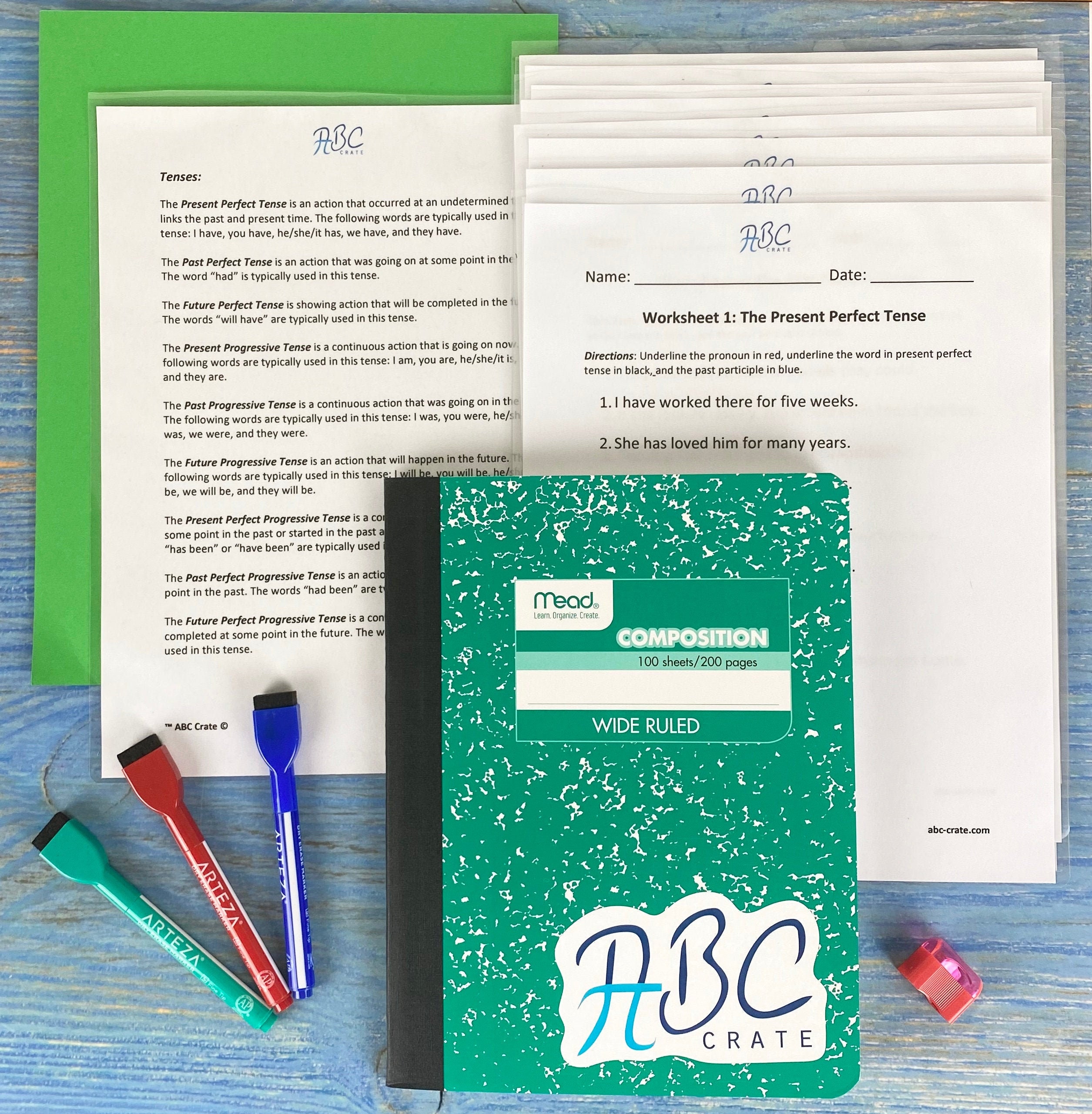 Advanced Grammar Kit 2: Verb Tenses Kit - Etsy