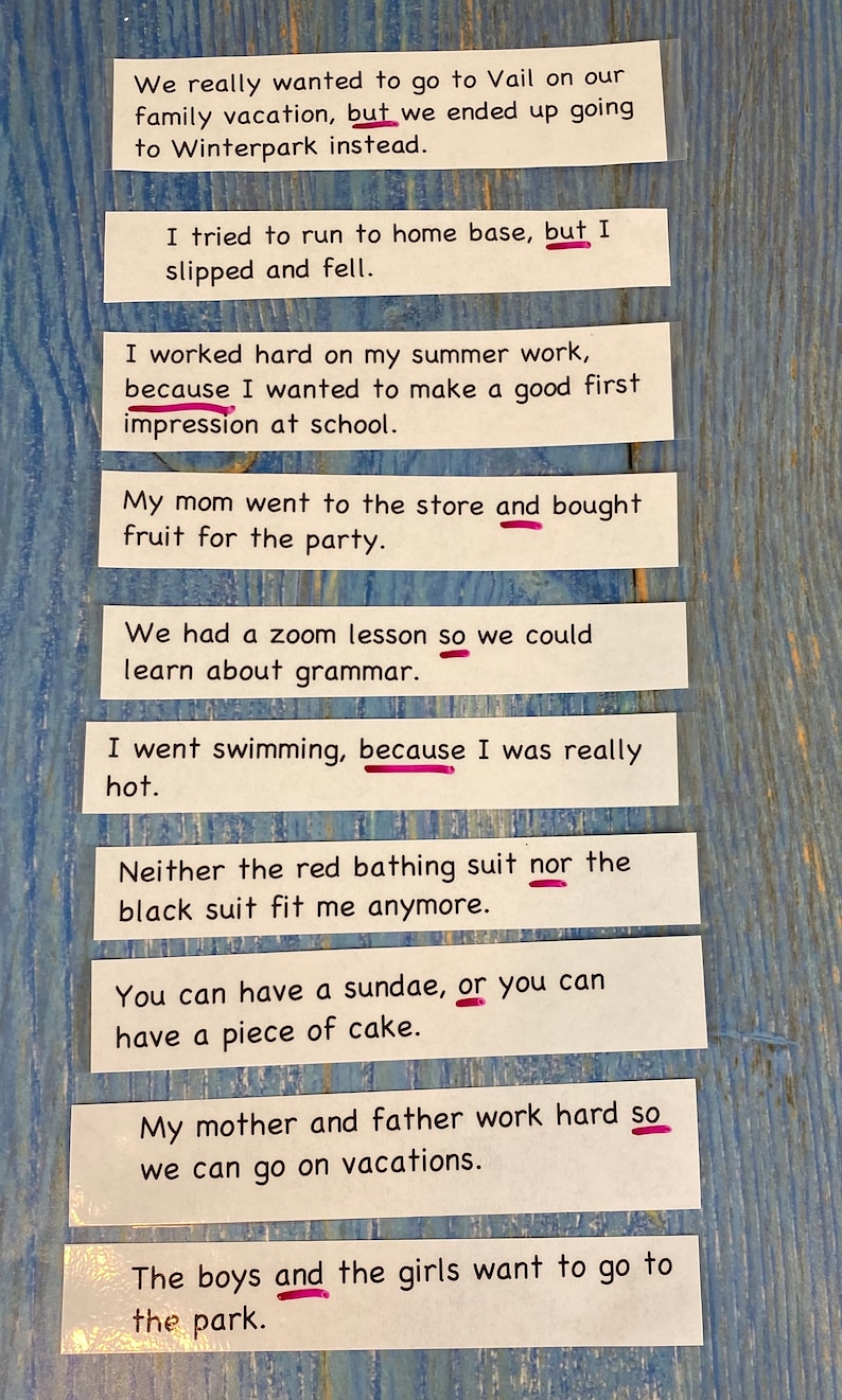 Grammar Set 3 Kit: Pronouns Conjunctions and Interjections - Etsy