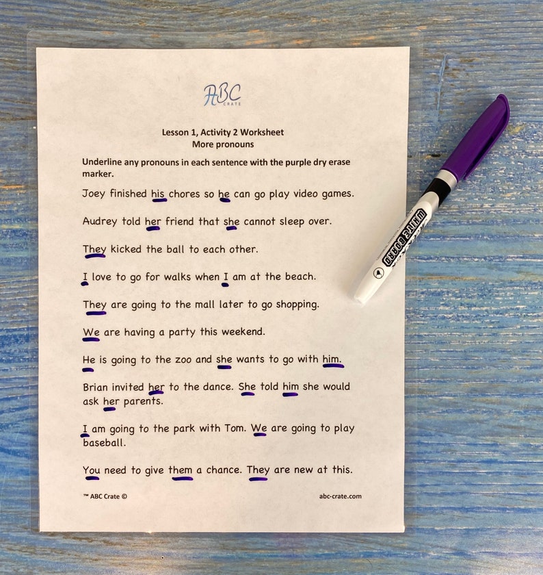 Grammar Set 3 Kit: Pronouns, Conjunctions, and Interjections - Etsy