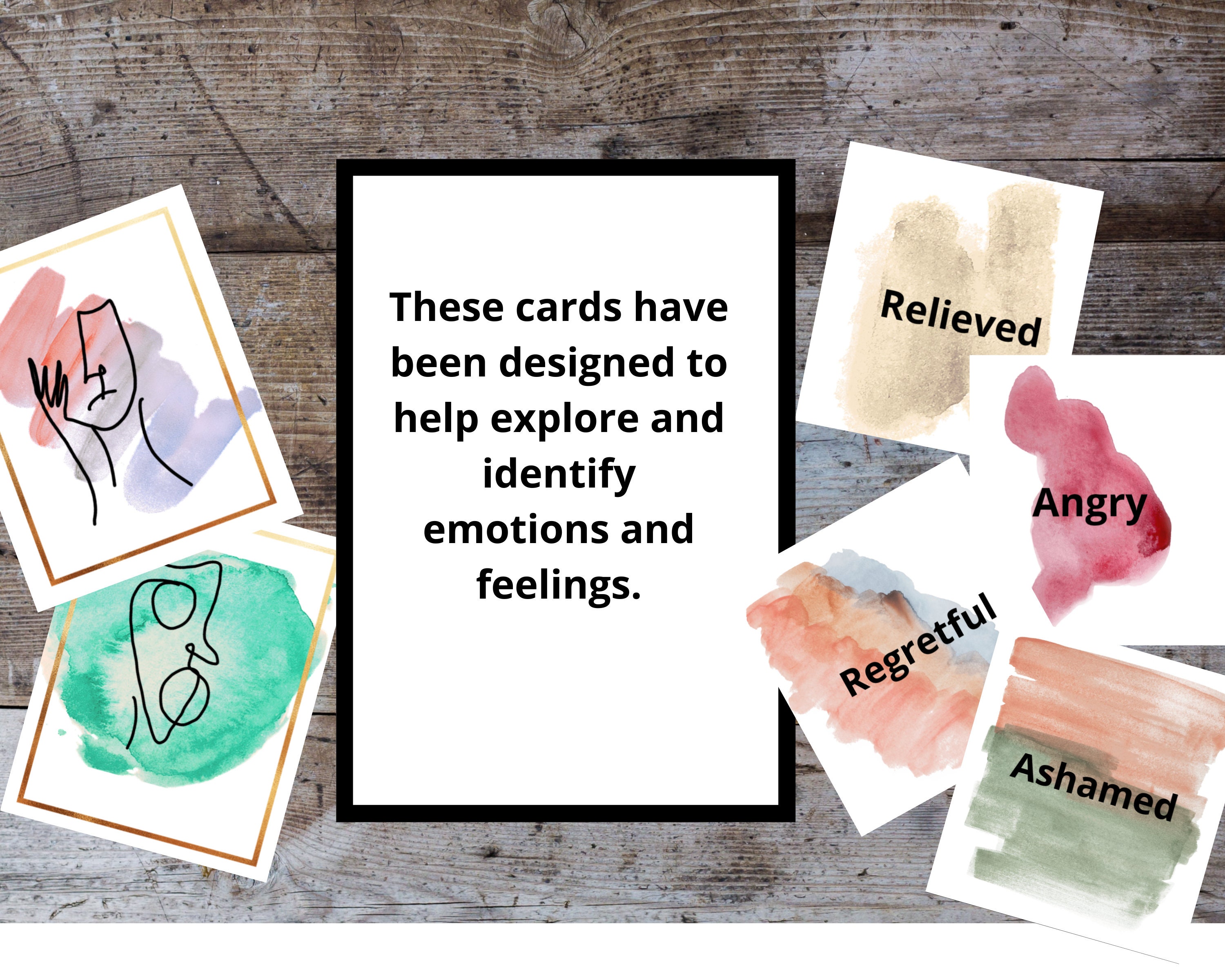 Digital Download,abstract Emotion Cards, Therapy Cards, Counselling ...