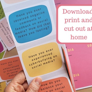 32 Teen Therapy Cards to Explore Social Media, Counselling Tool ...