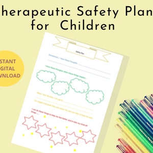 Children's Safety Plan for Counselling, Therapist Forms, Counsellor ...