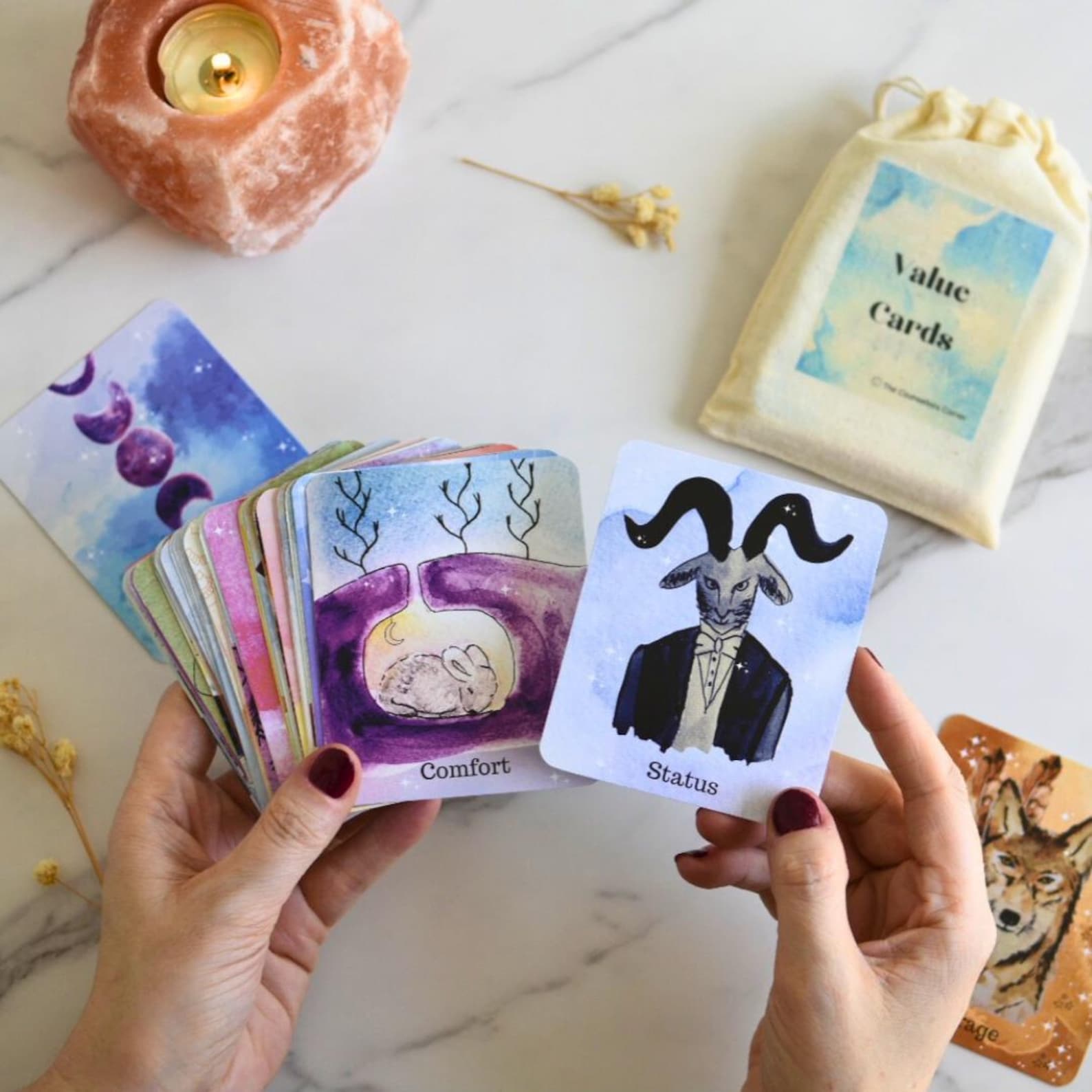 Value Cards Deck, Core Values Illustration Cards, Counselling Resource ...