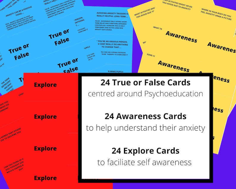 The Cycle of Anxiety Game, Therapy Game, Anxiety, Psychoeducation ...