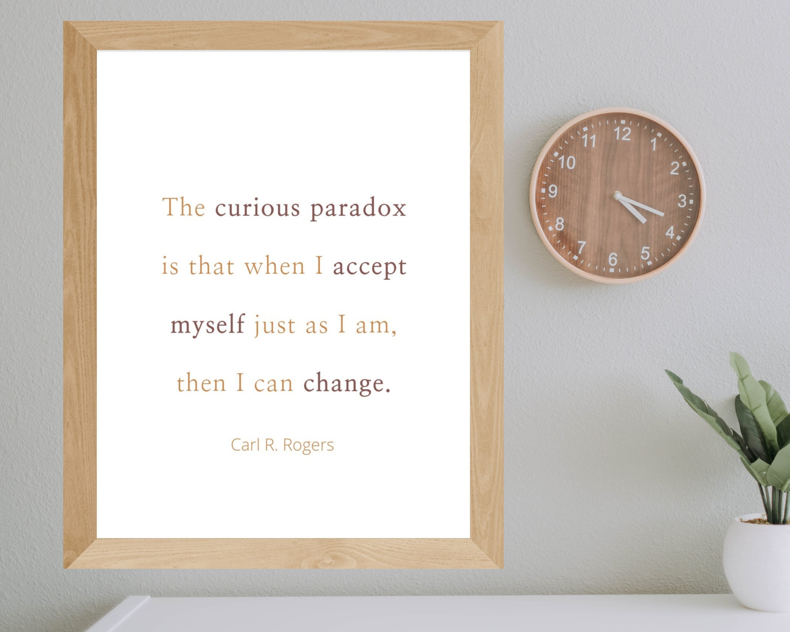 Carl Rogers Quote Poster, Counselling Wall Art, Therapy, Resource ...