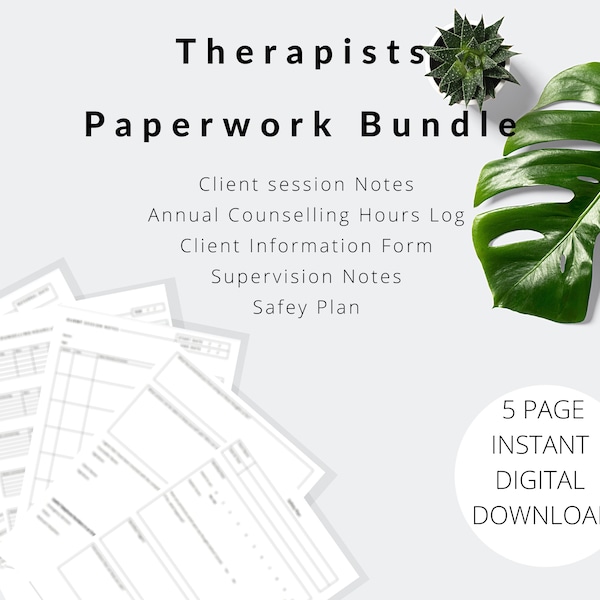 Therapist Printables Bundle - Etsy
