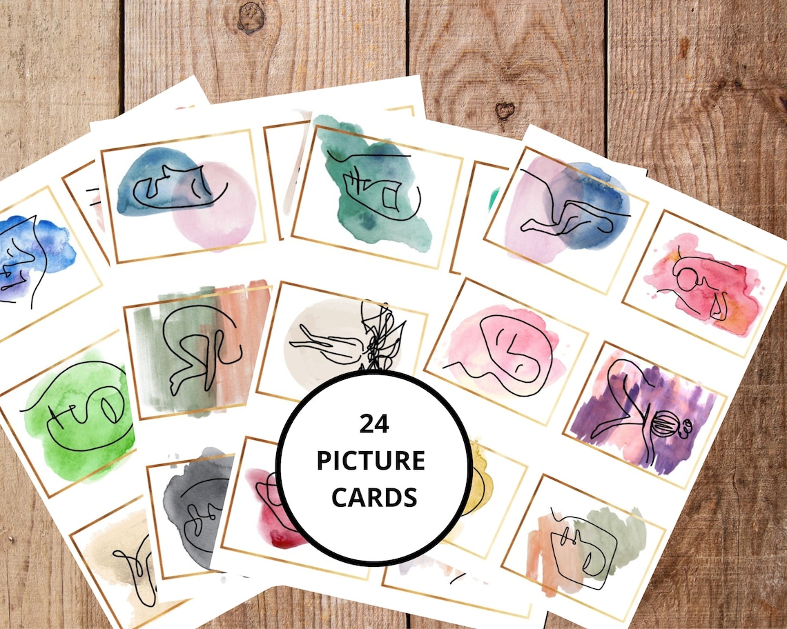 Digital Download,abstract Emotion Cards, Therapy Cards, Counselling ...