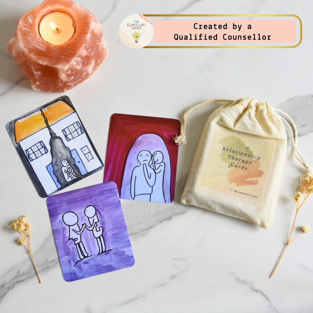 Relationship Therapy Cards Counselling Card Deck Creative Therapy ...