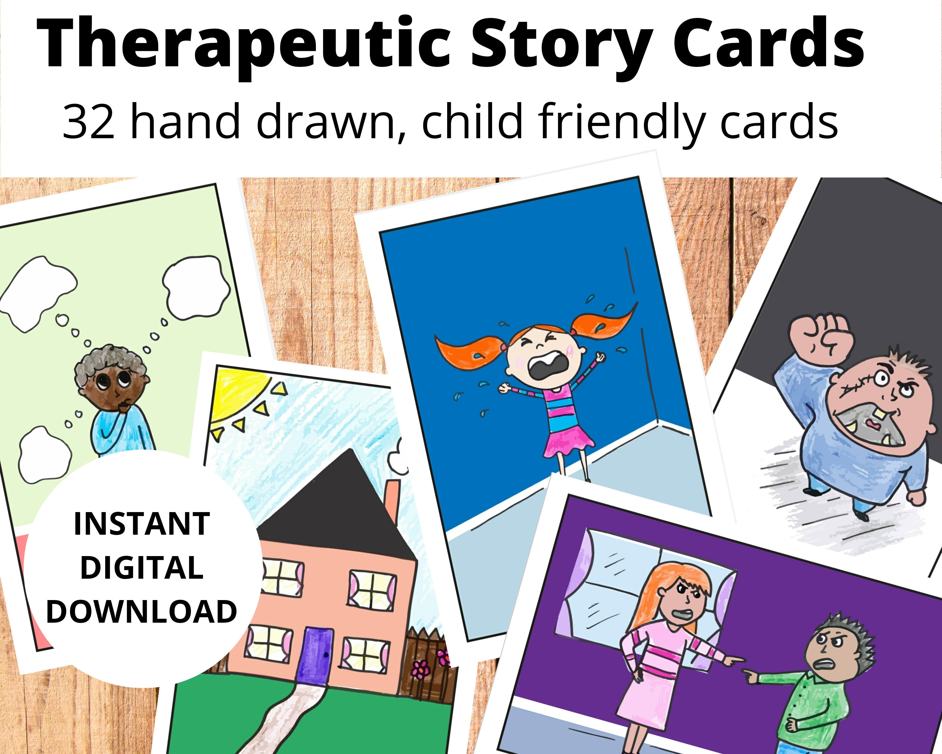 Therapeutic Story Cards Printable Counsellors Resources - Etsy