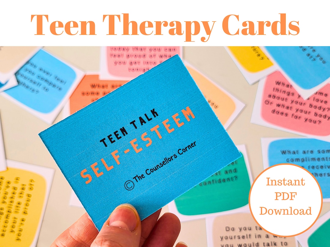 32 Teen Therapy Cards to Explore Self-esteem, Counselling Tool ...