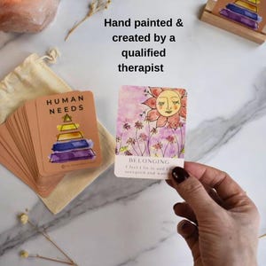Human Needs Card Deck/ Therapy Cards/ Maslow's Hierarchy of Needs ...