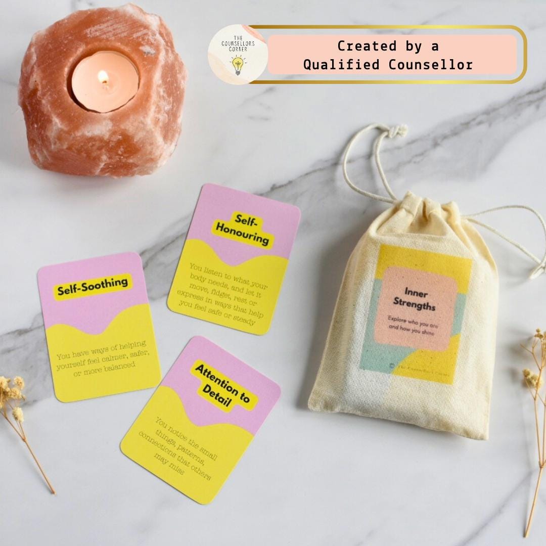 Inner Strength Cards, Therapy Cards, Self-esteem, Flash Cards - Etsy UK