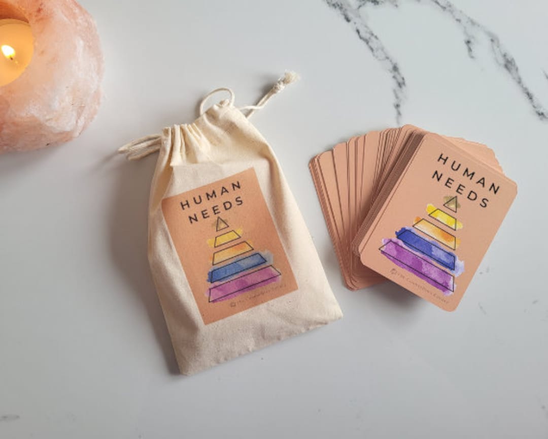 Human Needs Card Deck/ Therapy Cards/ Maslow's Hierarchy of Needs ...