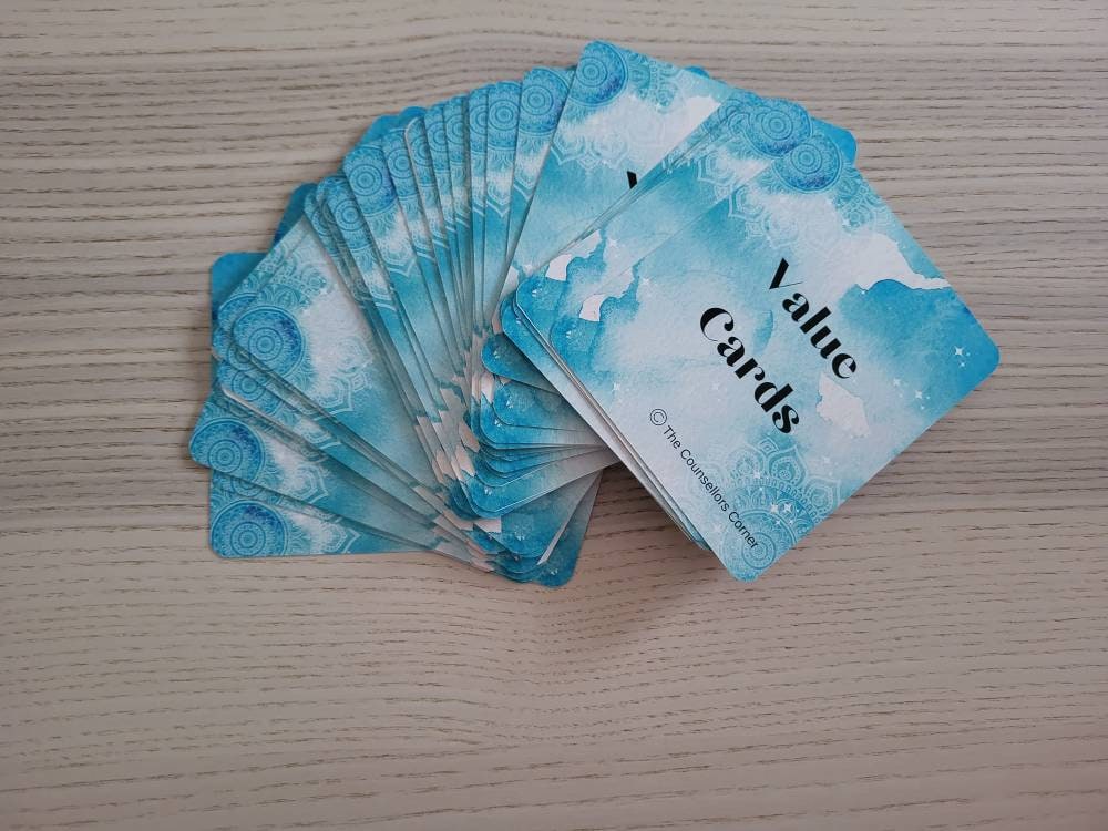 Value Cards Deck Core Values Illustration Cards Counselling - Etsy UK