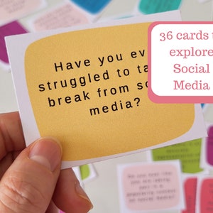 32 Teen Therapy Cards to Explore Social Media, Counselling Tool ...