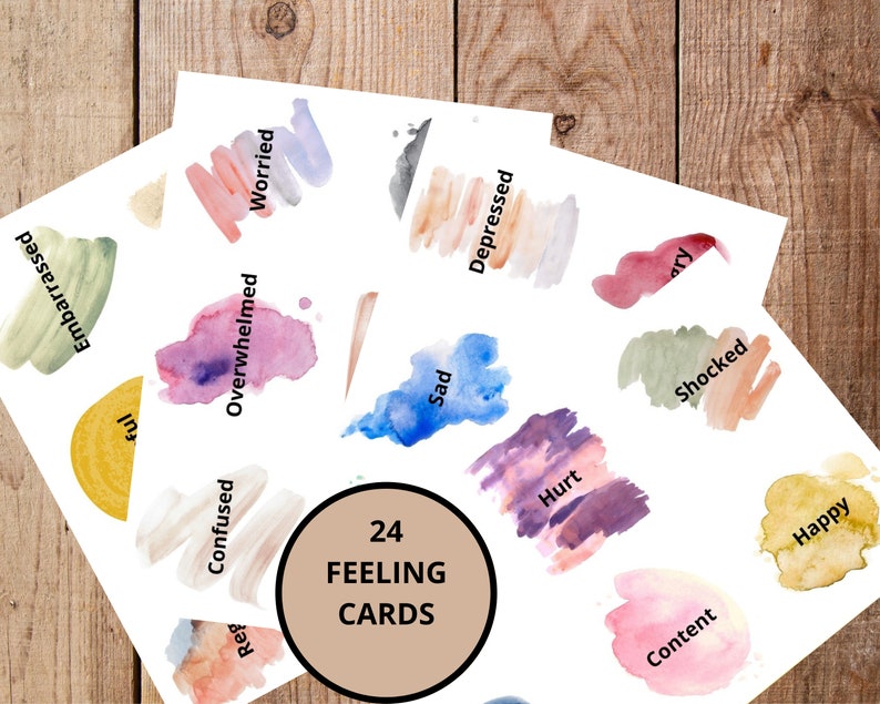 Digital Download,abstract Emotion Cards, Therapy Cards, Counselling ...