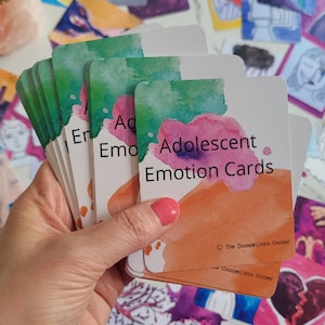 32 Adolescent Emotion Cards Teen Therapy Card Deck Emotions Feelings ...