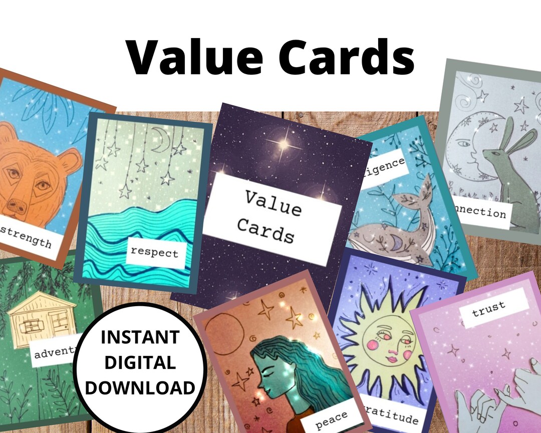 Value Cards, Counselling Resource, Core Values, Psychology, School ...