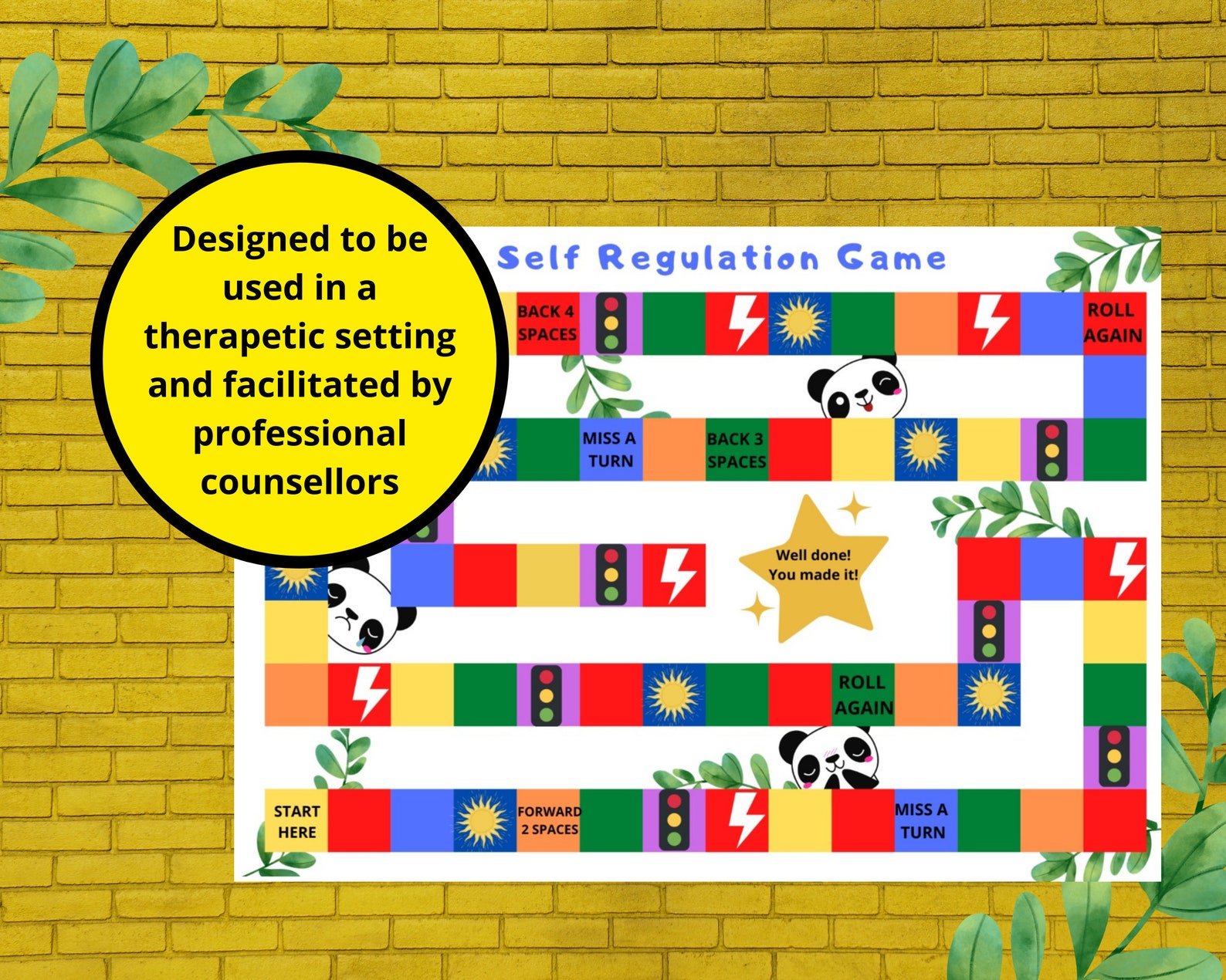 The Self Regulation Game Therapy Game Counsellor Resources | Etsy UK