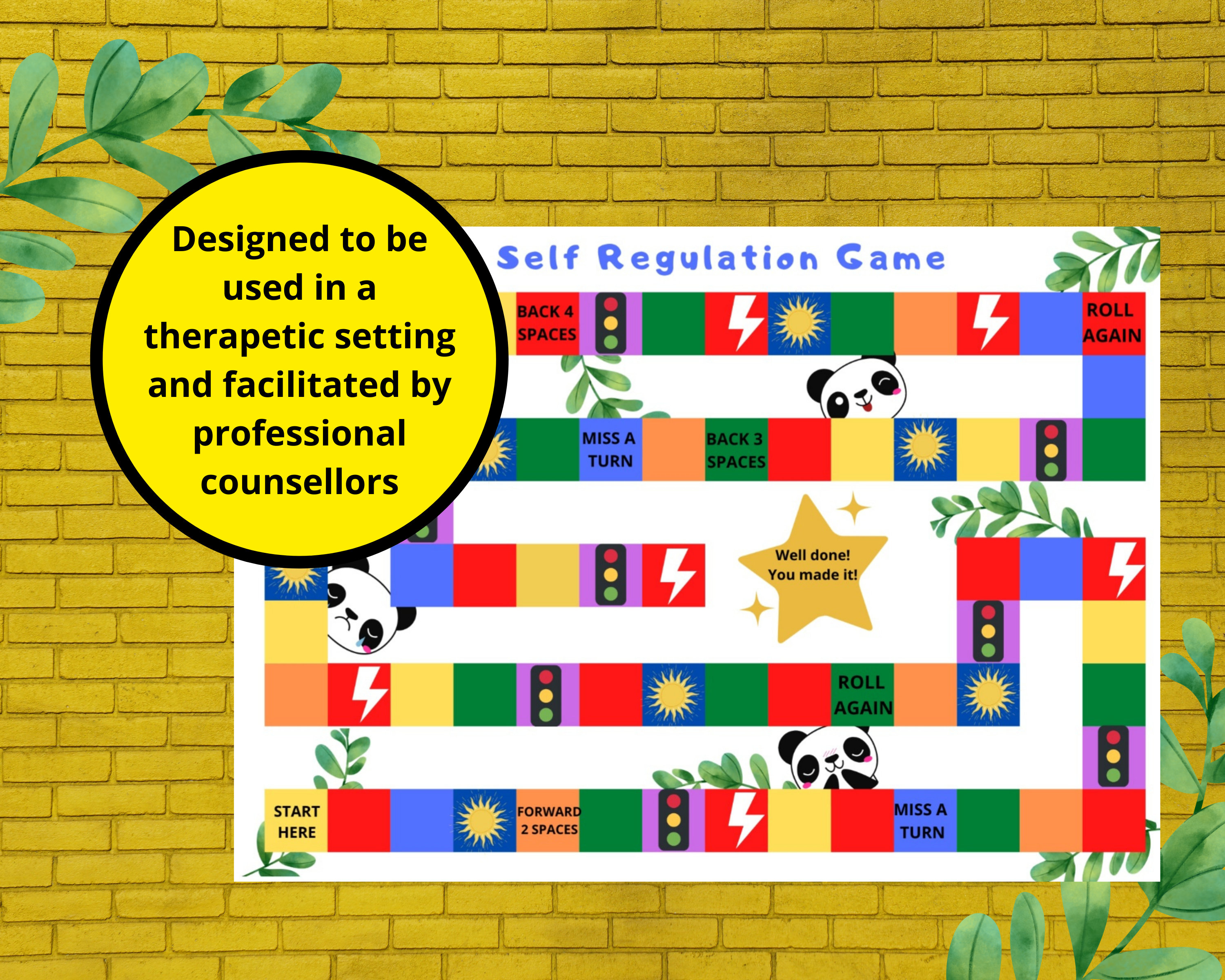 The Self Regulation Game Therapy Game Counsellor Resources | Etsy UK