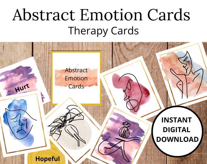 Digital Downloadabstract Emotion Cards Therapy Cards - Etsy UK
