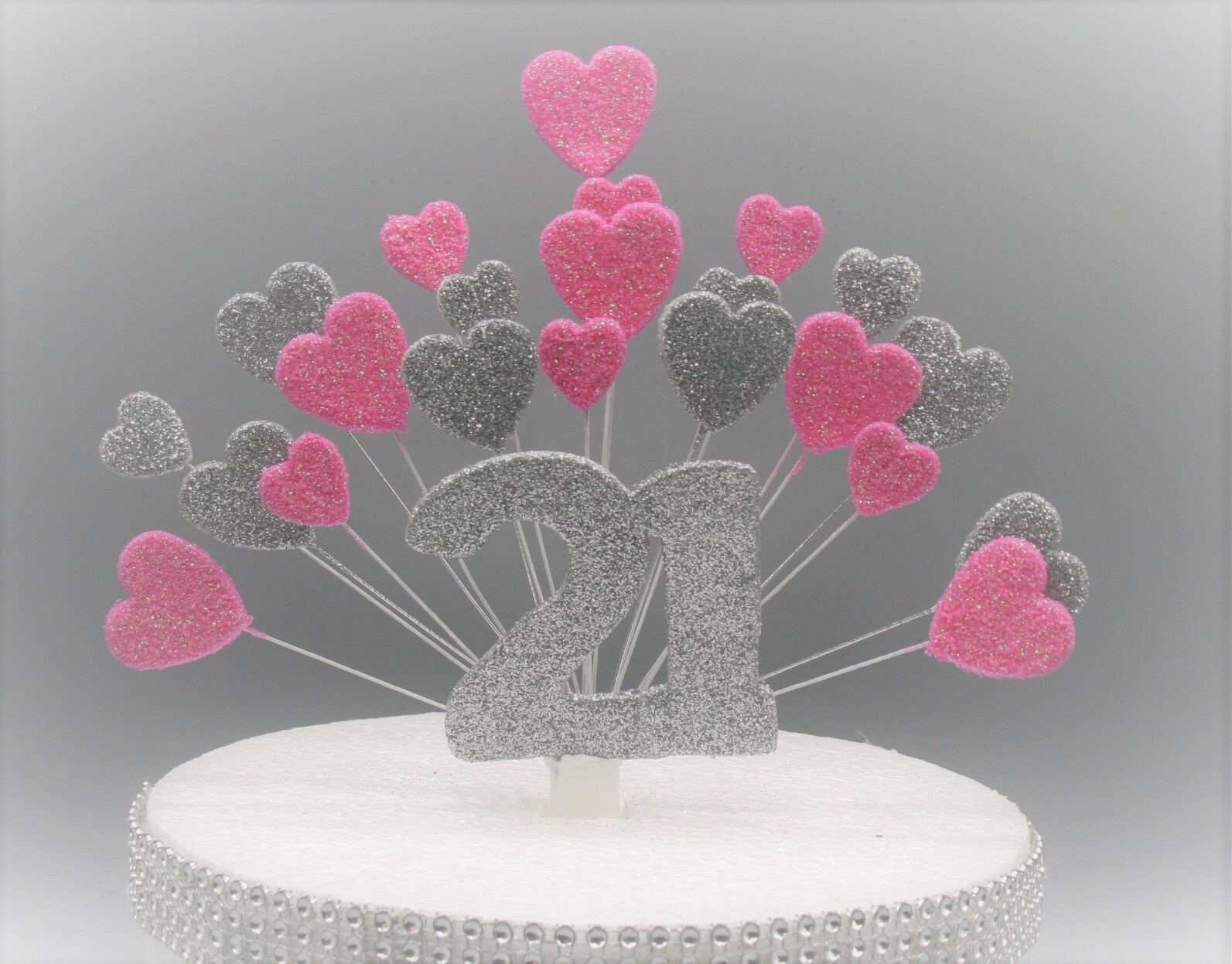 Stars Glittered Cake Topper Spray Cake Decoration Birthday - Etsy UK