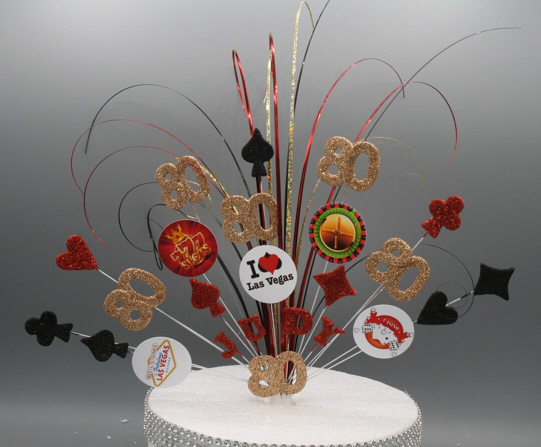 Las Vegas Glittered Cake Topper Spray Cake Decoration - Etsy
