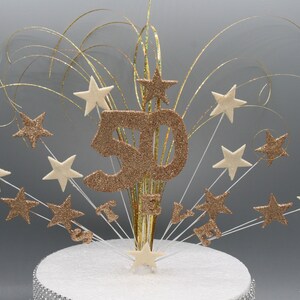 Stars Hearts Glittered Cake Topper Spray Cake Decoration - Etsy