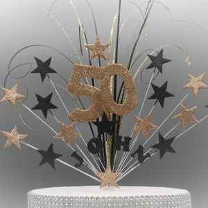 Stars Hearts Glittered Cake Topper Spray Cake Decoration - Etsy
