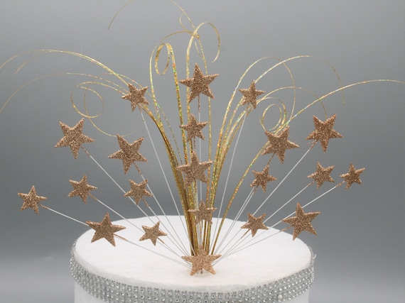 Party Supplies Stars Glittered Cake Topper Spray Cake Decoration ...