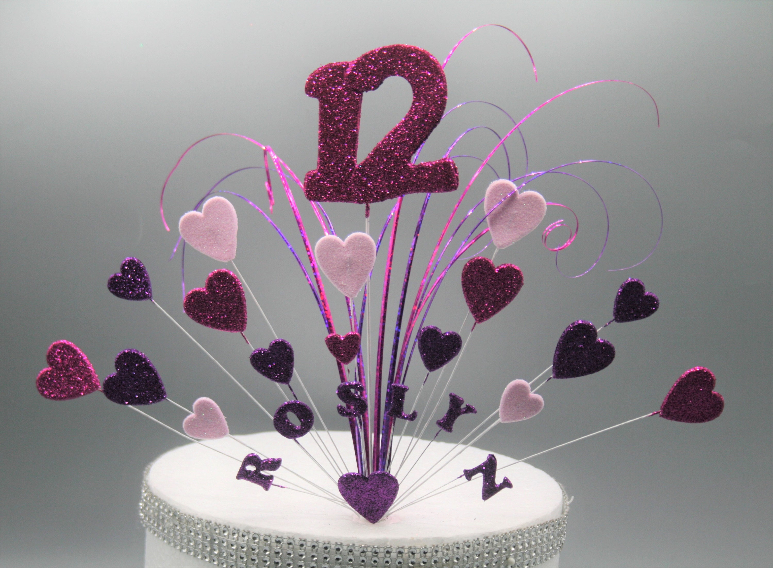 Stars Glittered Cake Topper Spray Cake Decoration Birthday - Etsy UK