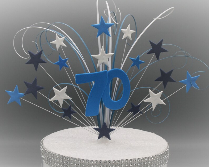 Stars Hearts Glittered Cake Topper Spray Cake Decoration - Etsy