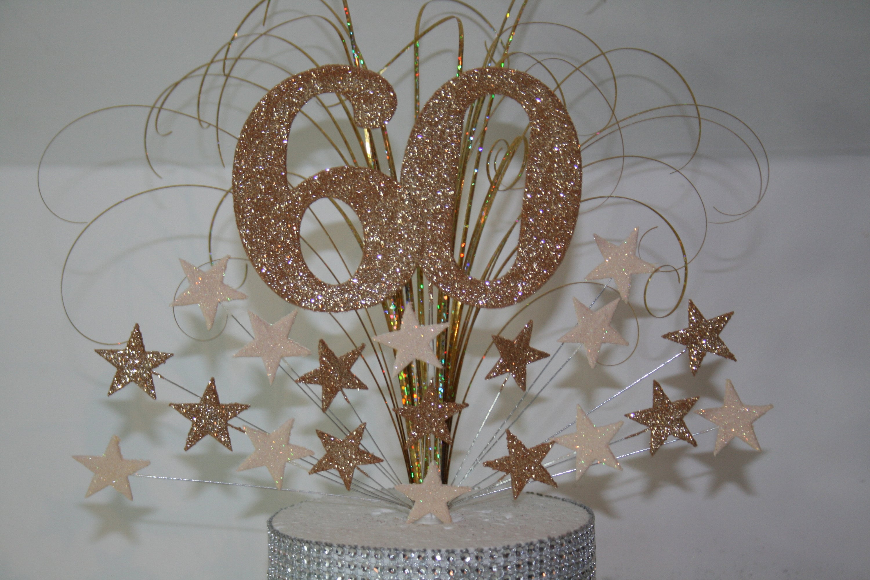 Birthday Glittered Cake Topper Spray Cake Decoration Cake | Etsy