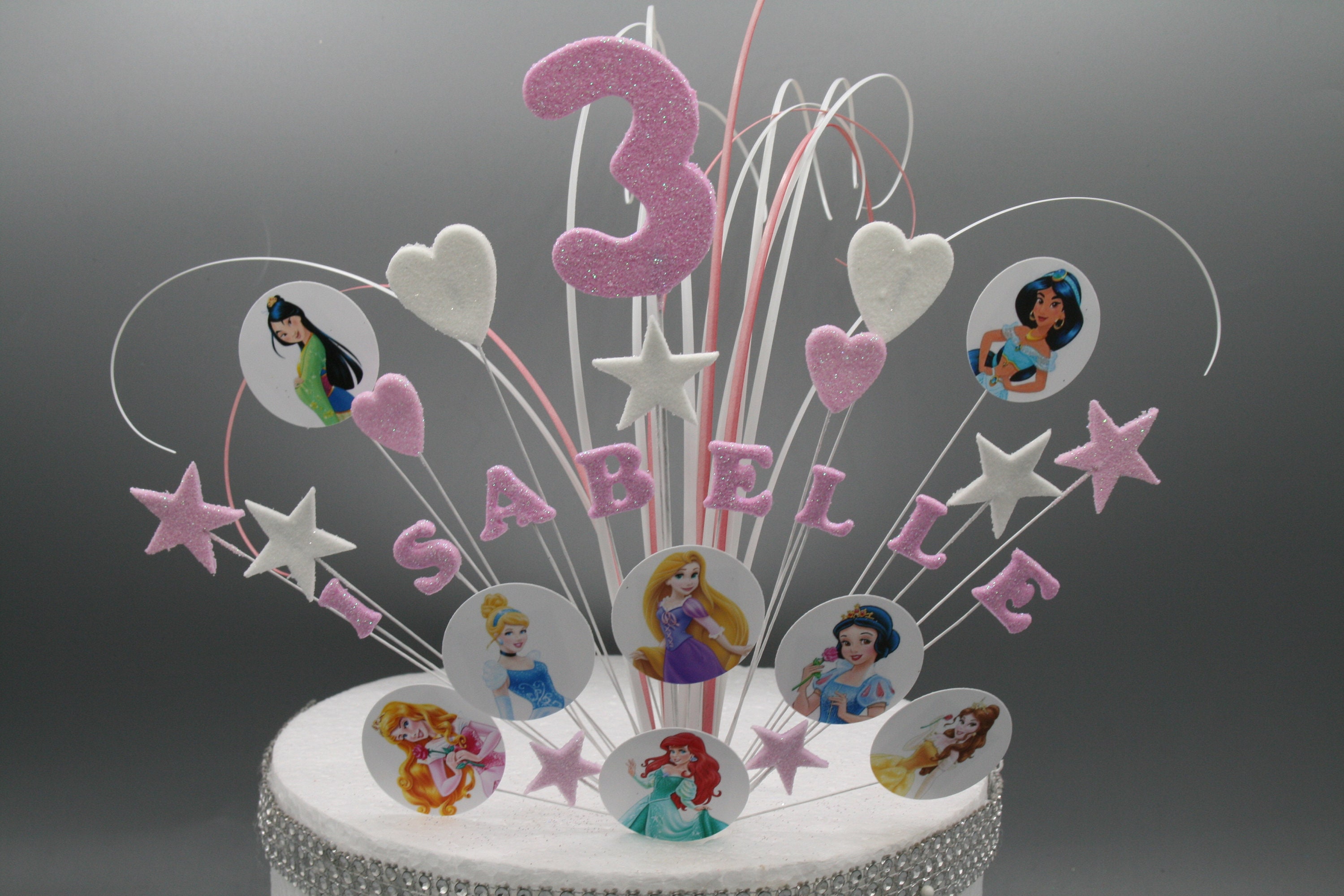 Decorations Glittered Cake Topper Spray Cake Decoration Birthday Cake ...