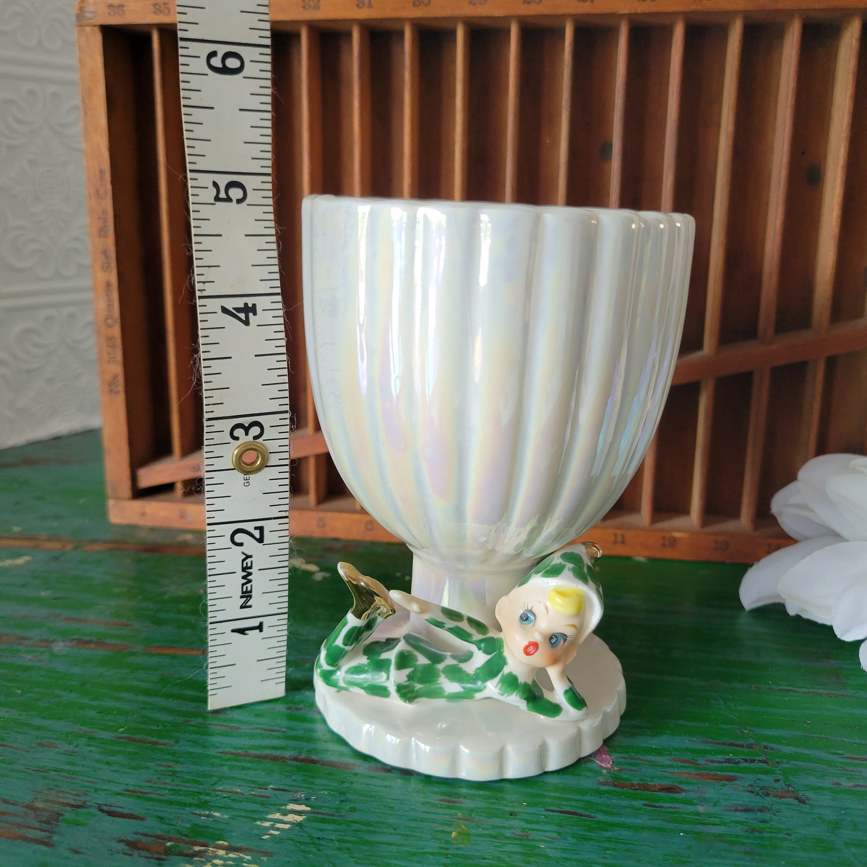 Lefton ESD Christmas Pixie Planter - Etsy