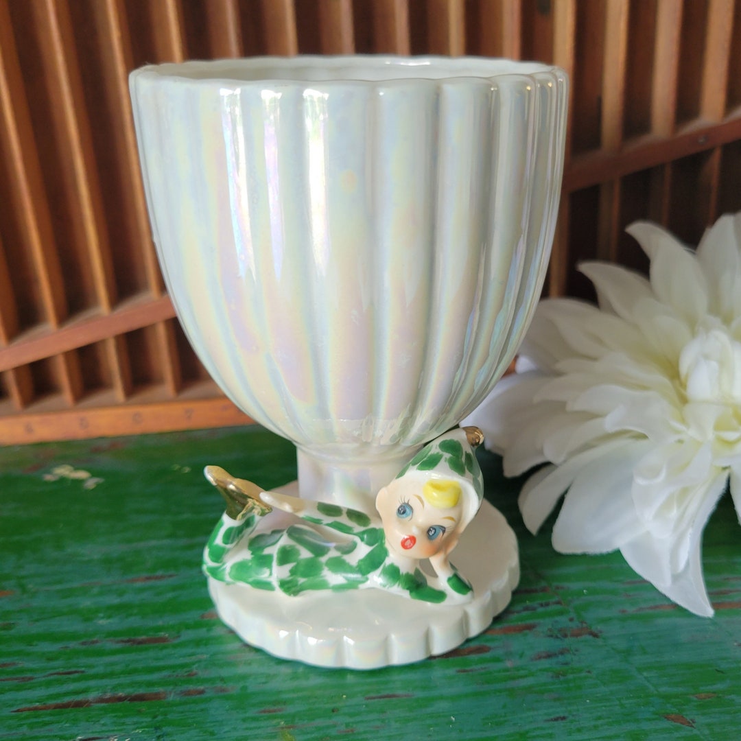 Lefton ESD Christmas Pixie Planter - Etsy
