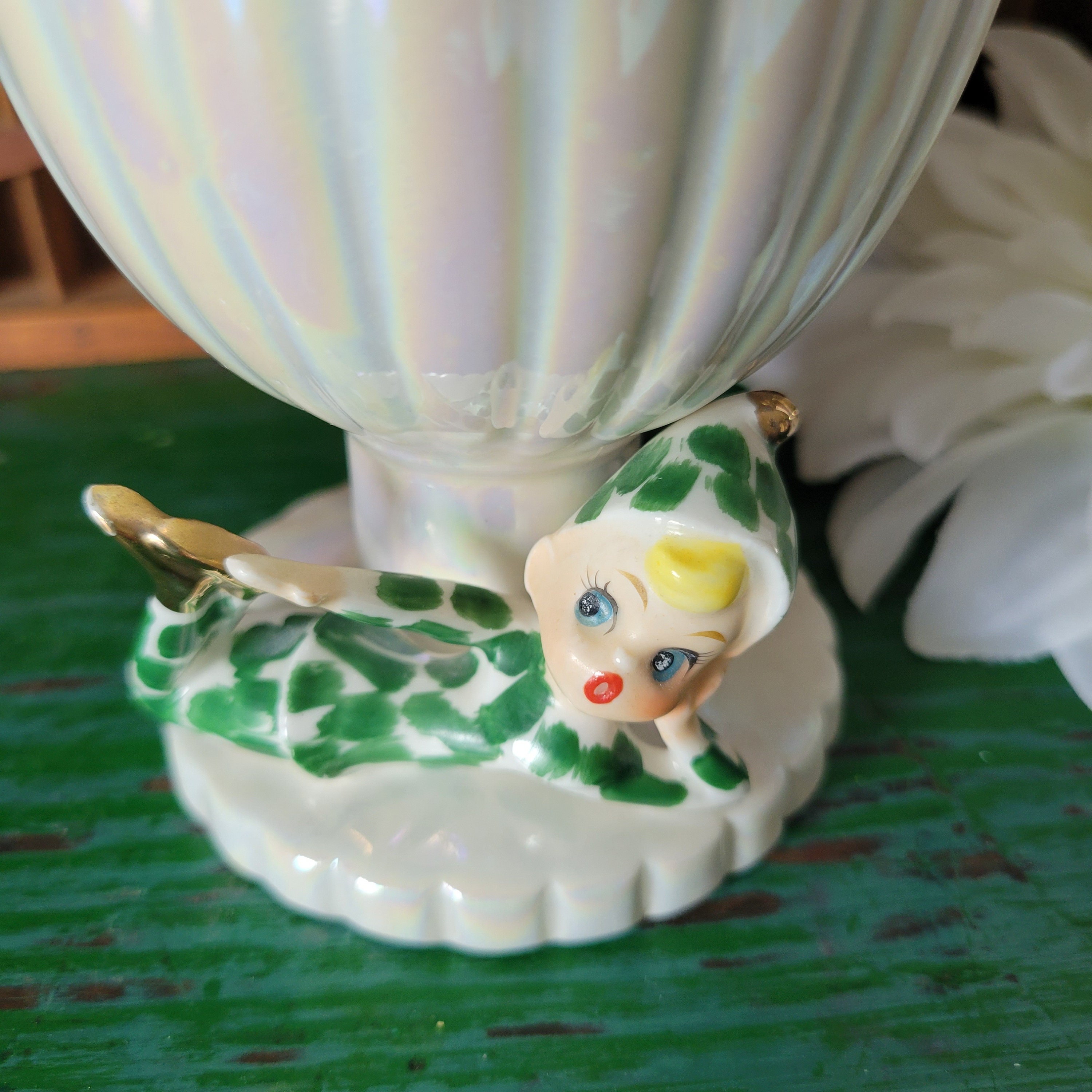 Lefton ESD Christmas Pixie Planter - Etsy