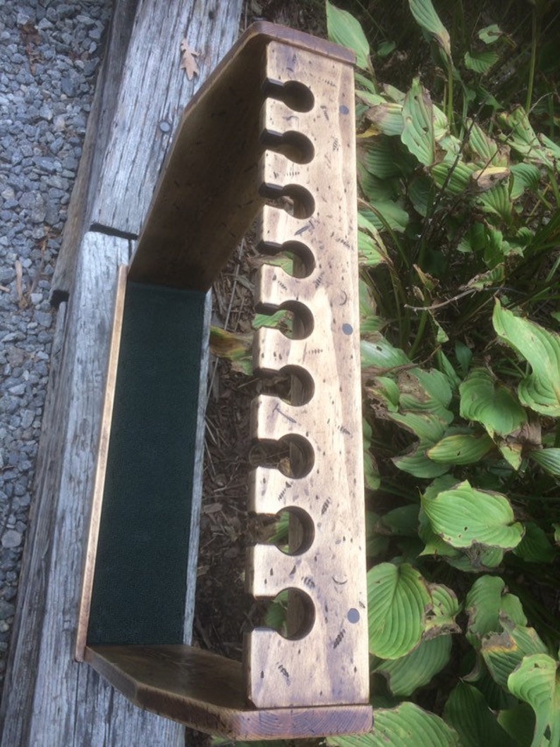 Hand Made Rustic Distressed Wood Golf Club Display Walnut Finish Rack ...