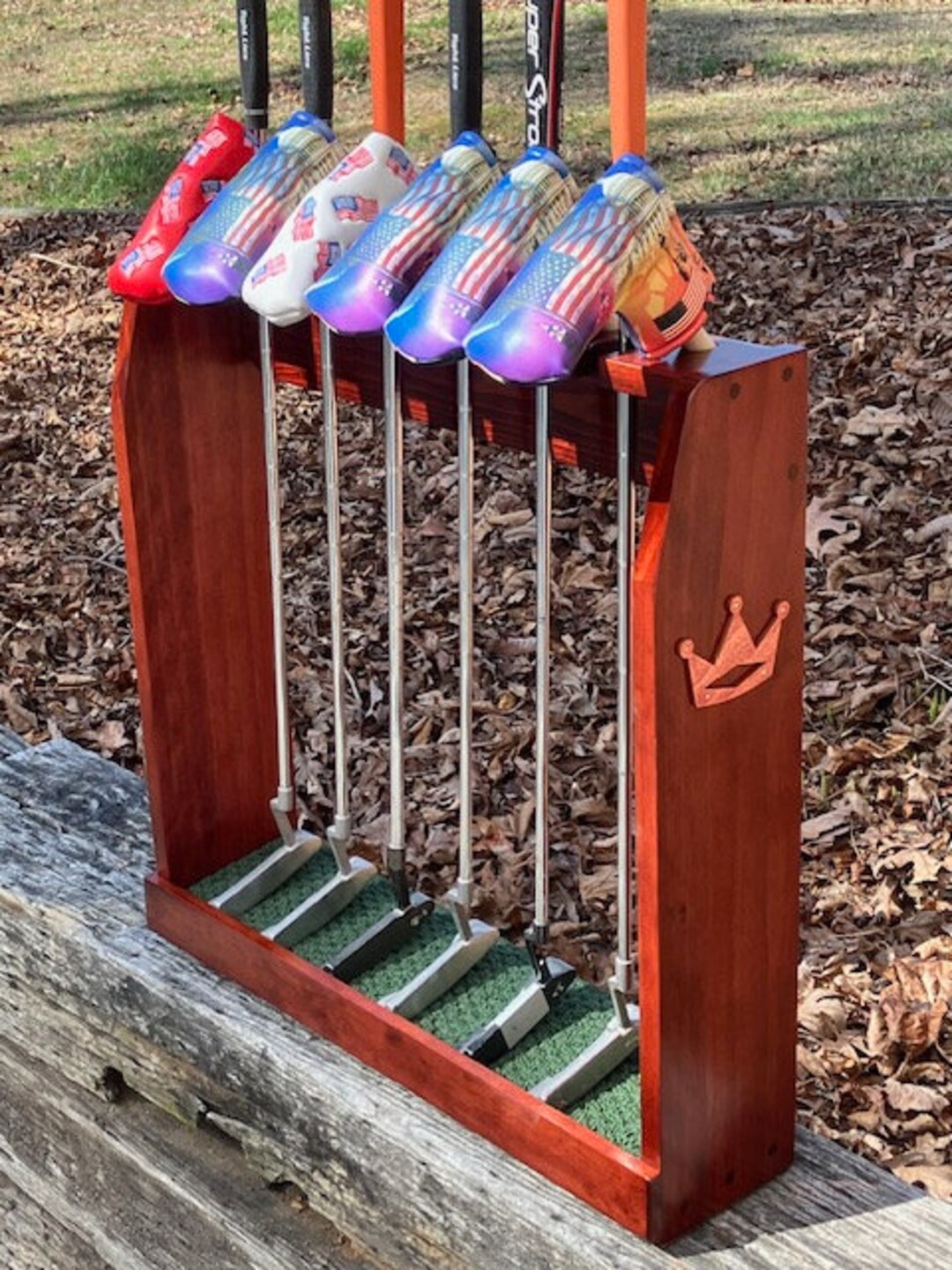 Solid Wood Red Oak Finish Floor Display Rack for 6 Scotty Cameron ...