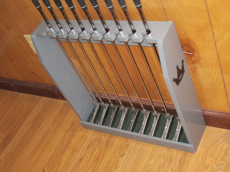 Gray Golf Club Display Rack Case Wood Wall / Floor for 9 - Etsy