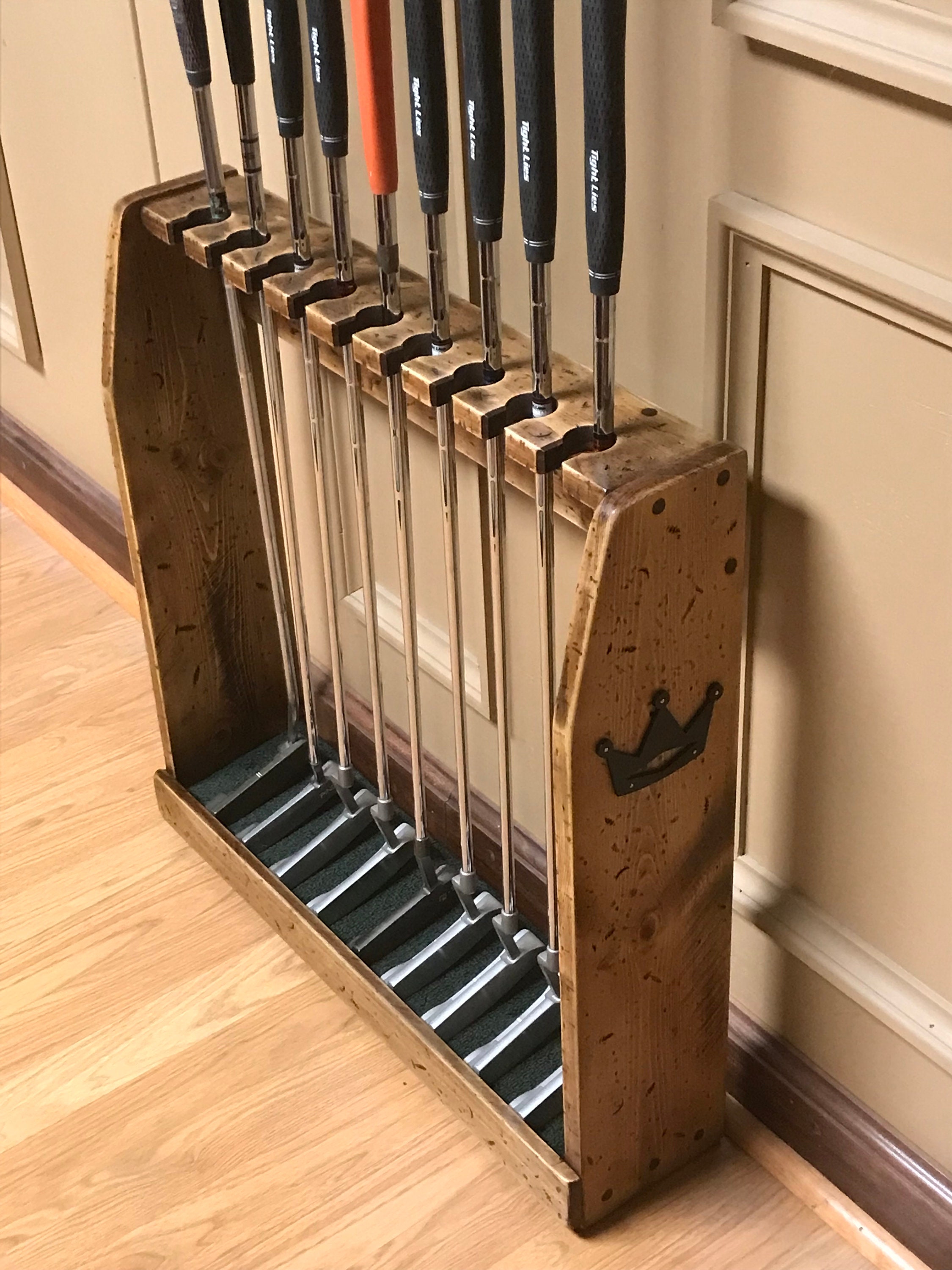 Hand Made Rustic Distressed Wood Golf Club Display Walnut - Etsy