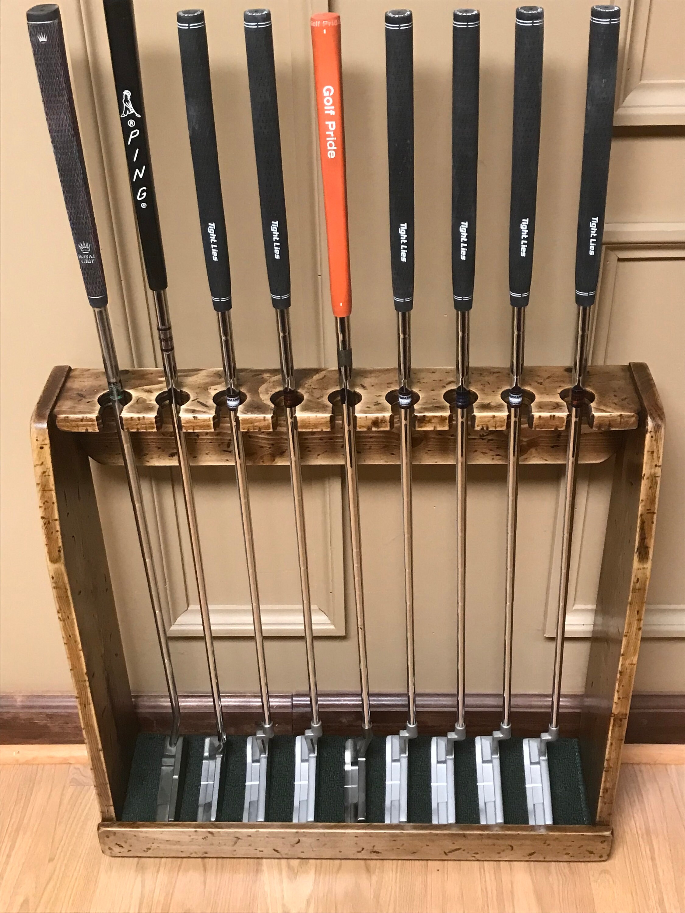 Hand Made Rustic Distressed Wood Golf Club Display Walnut - Etsy