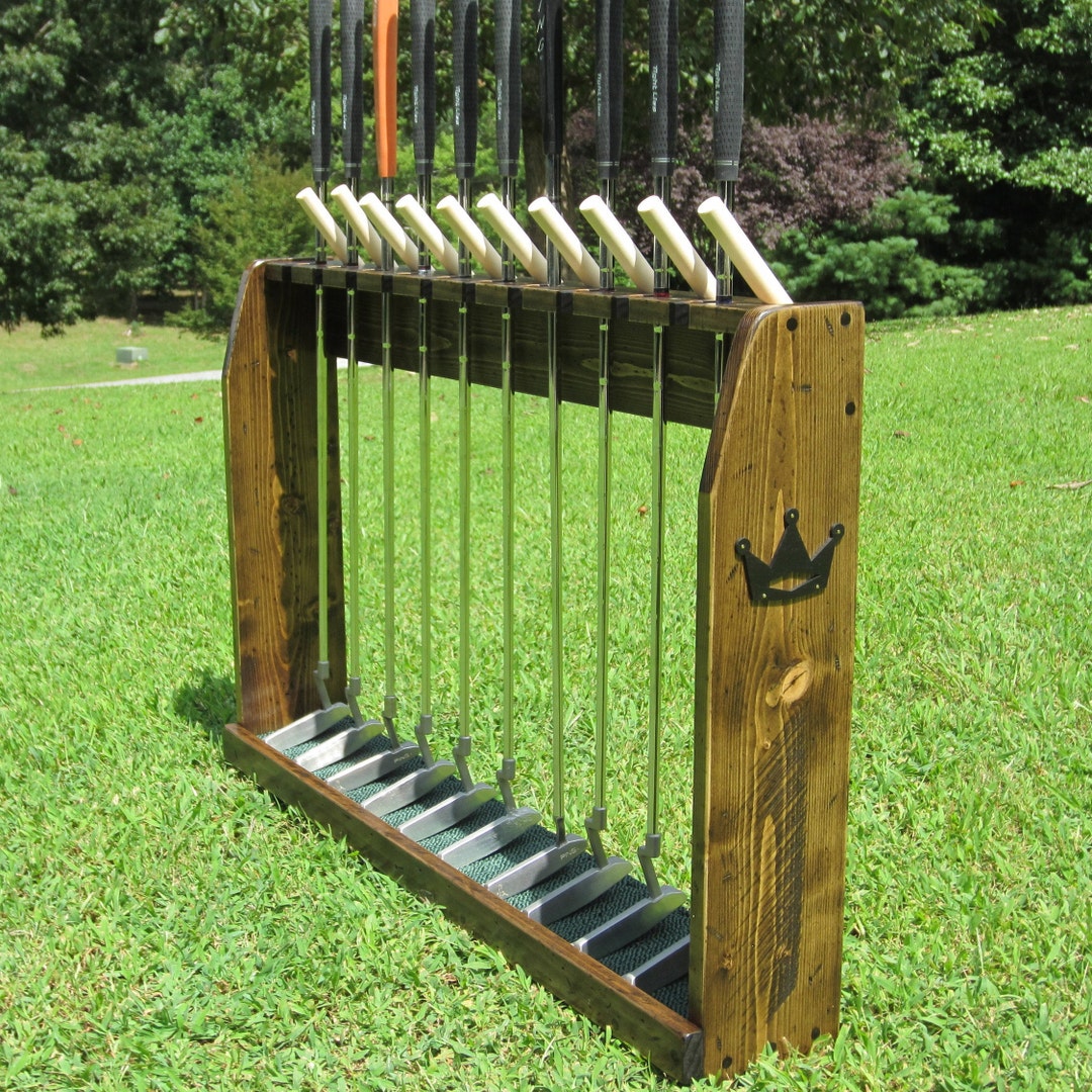 Rustic Distressed Wood Display Rack for 10 Scotty Cameron Putters Golf ...