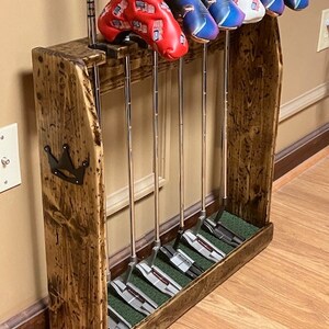 Rustic Distressed Wood Display Rack for 6 Scotty Cameron Putters Golf ...