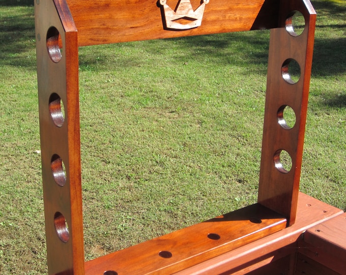 New Solid Wood Golf Club Display Rack Case in Red Oak Finish for 4 ...